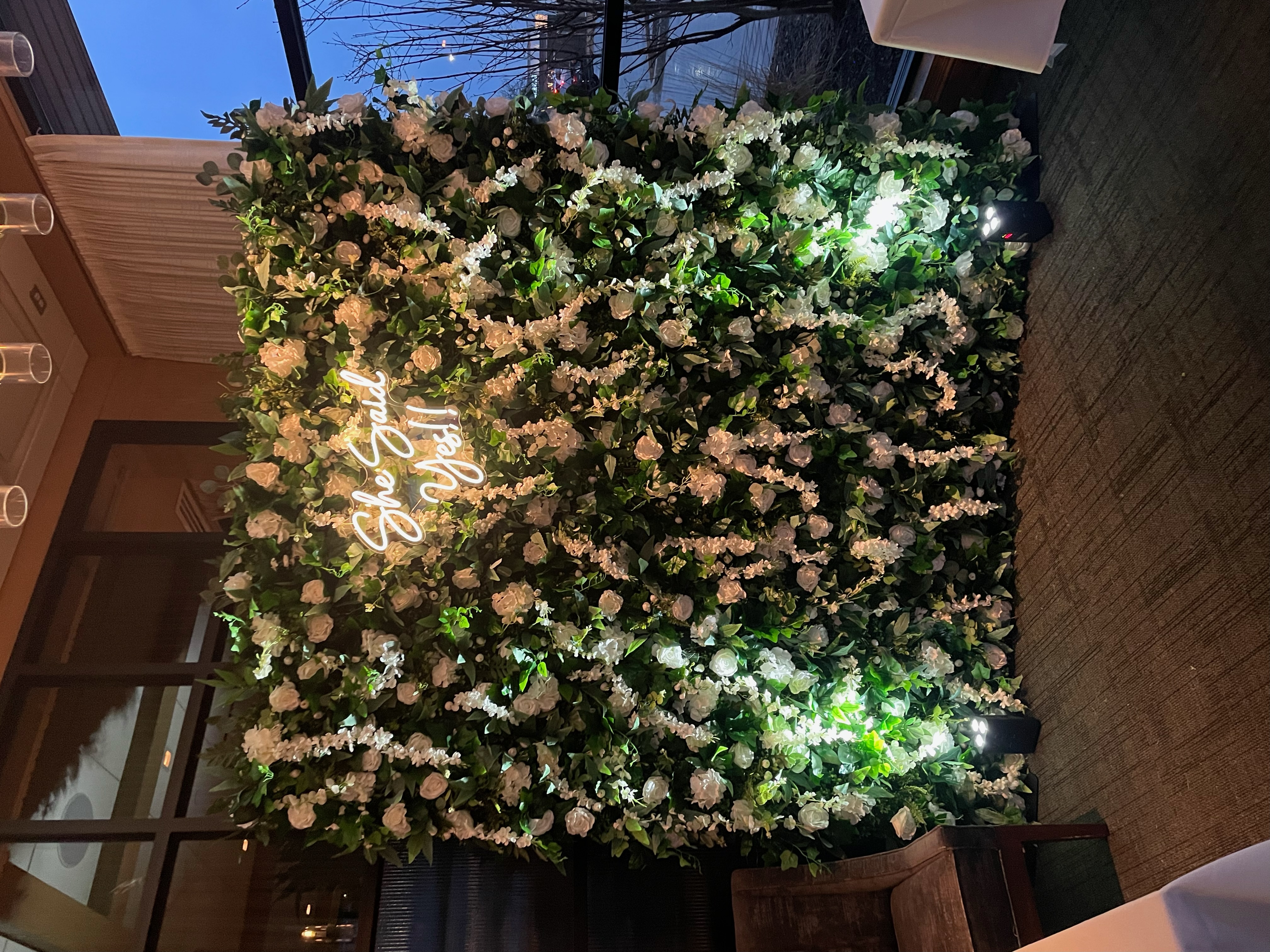 Flower Wall Backdrop Rentals Chicago | Artificial Floral Backdrops